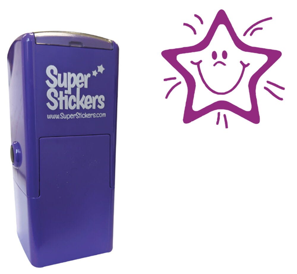 Purple Smiley Star Stamper Purple Smiley Star Stamper